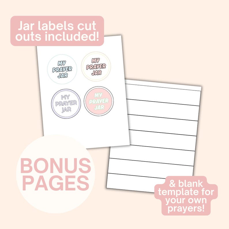 Teach Kids to Pray Jar Activity, Sunday School Prayer Lesson, Teach ...