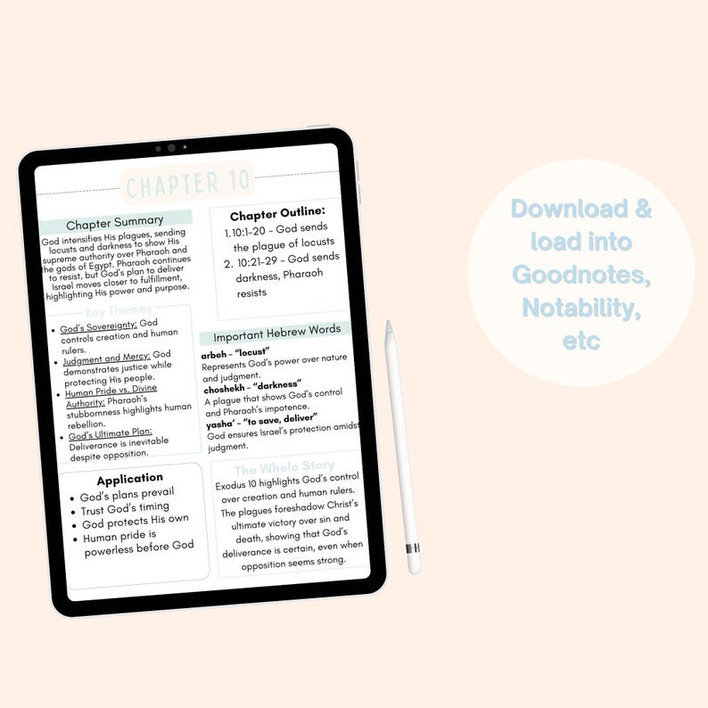 Exodus Bible Study Overview Printable Tip Ins Bible Chapter Study Guide ...