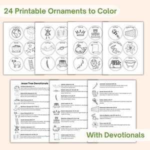 Jesse Tree Advent Ornaments Printable, Advent Countdown Activity, Bible ...