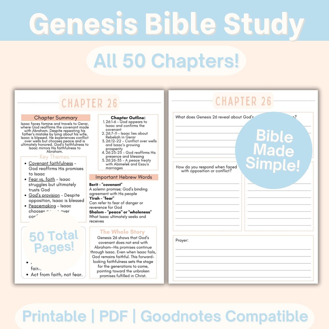 Genesis Bible Study Overview, Genesis Study Guide Journal, Bible ...
