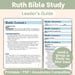 Ruth Bible Study Leader Guide Personal Study, Ruth Bible Overview ...