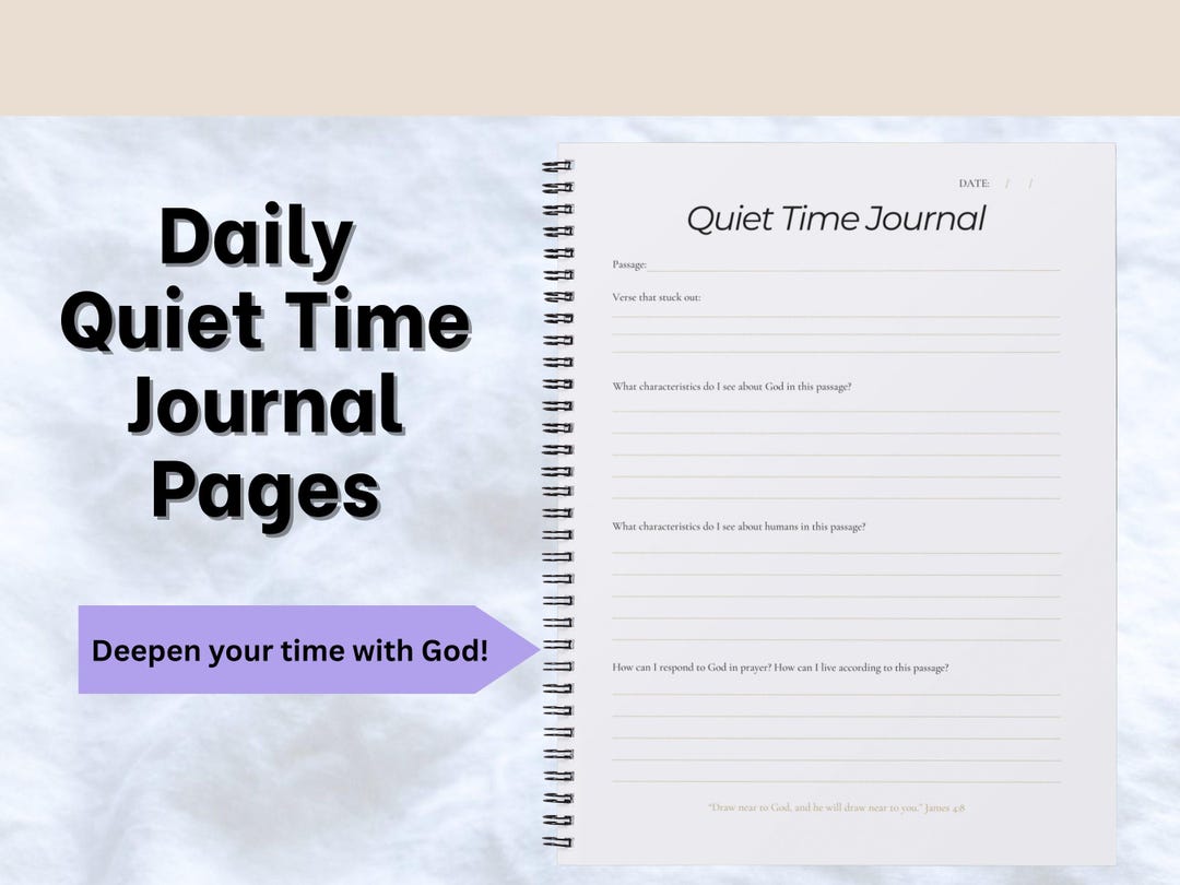 Printable Quiet Time Bible Study Journal Page, Daily Devotional ...