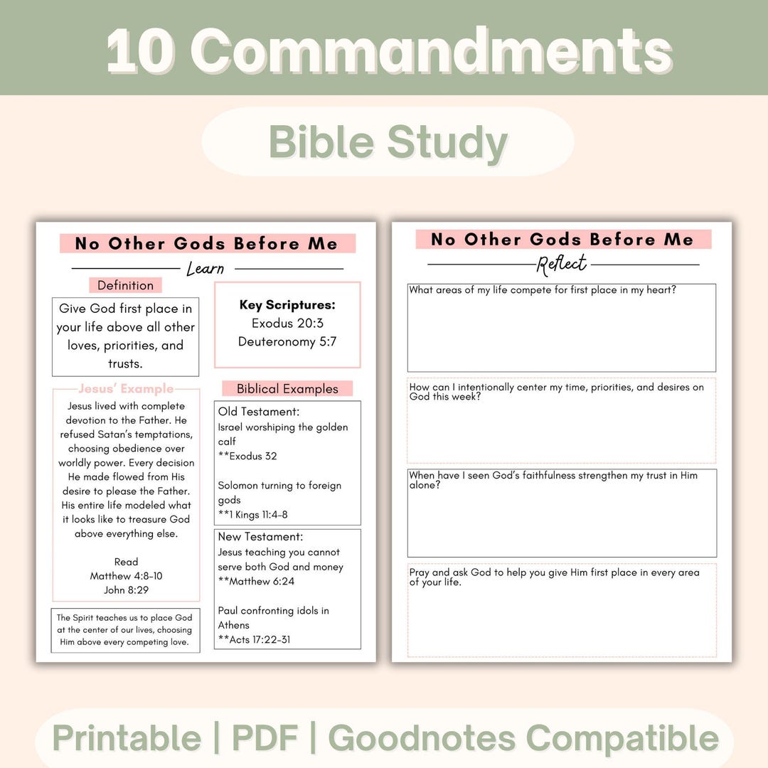 10 Commandments Bible Study, Ten Commandments Kids Bible Study Moses ...