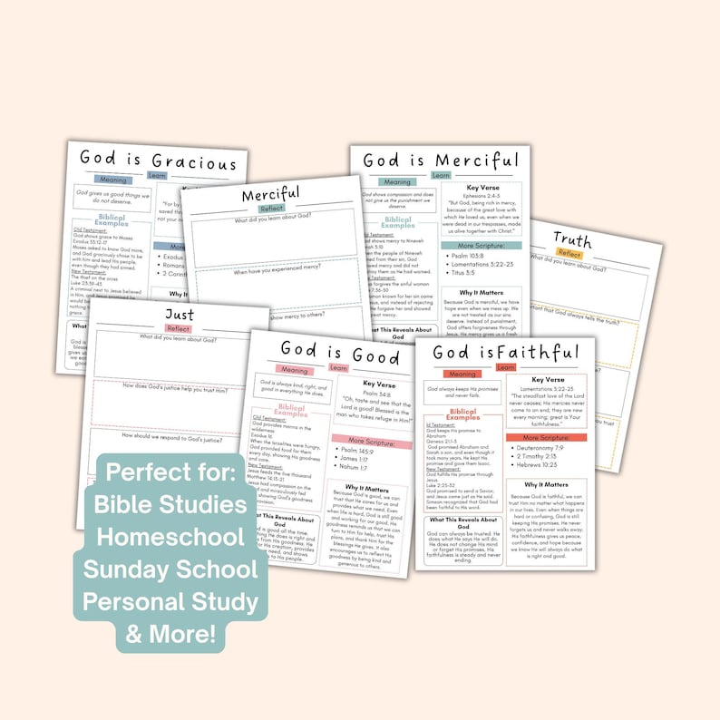 Attributes of God Bible Study for Kids Christian Homeschool ...