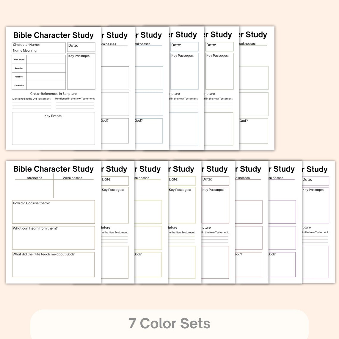 Bible Character Study, Printable Bible Study, Bible Study Guide Tool ...