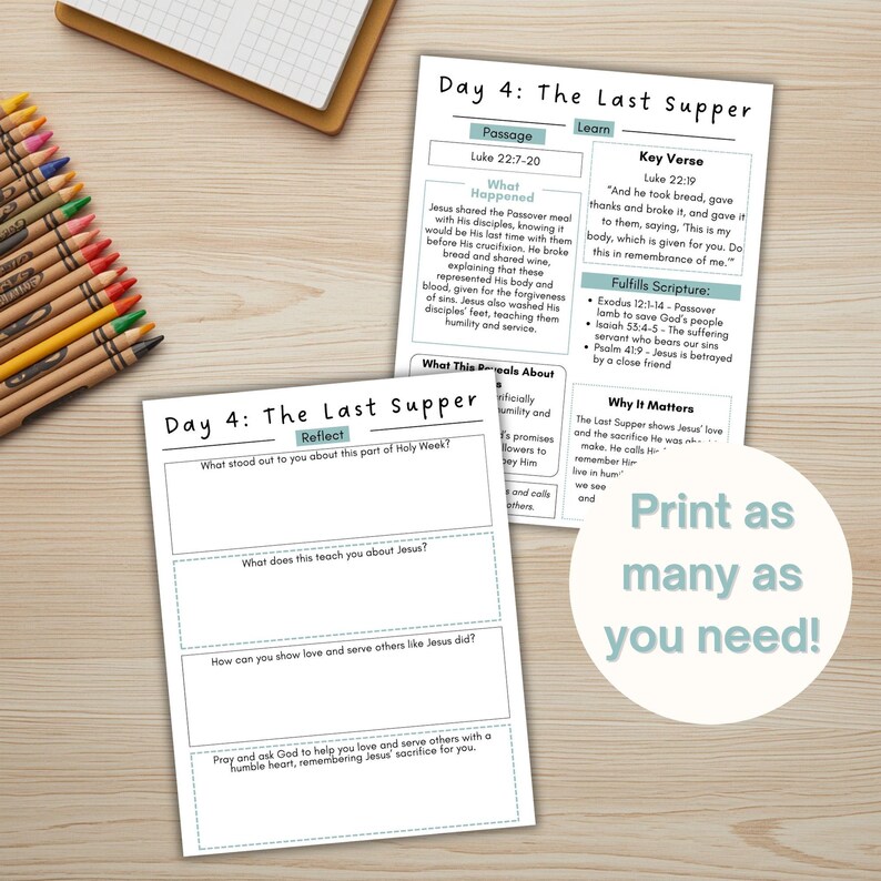 Easter Holy Week Bible Study for Kids Sunday School Lessons Church ...
