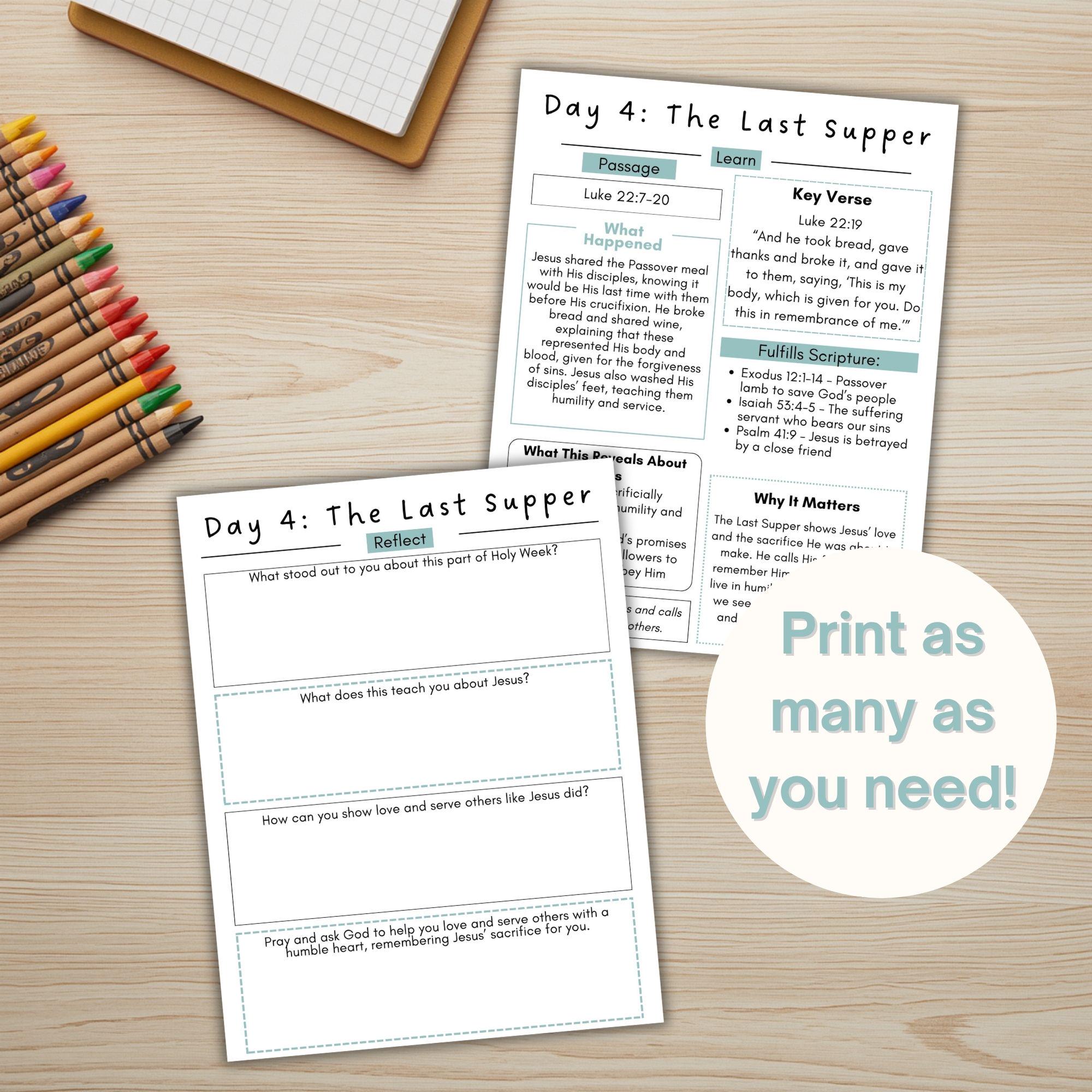 Easter Holy Week Bible Study for Kids Sunday School Lessons Church ...