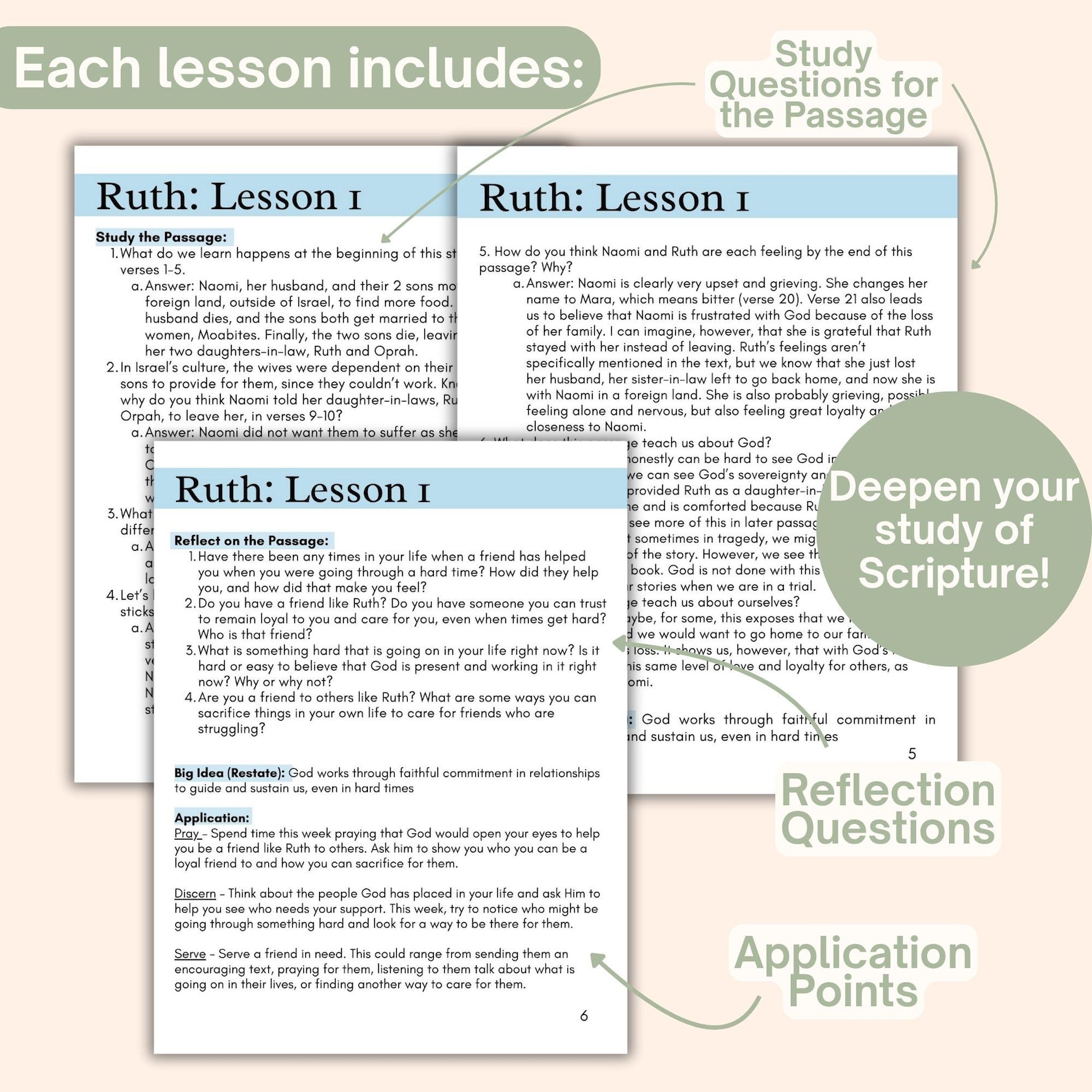 Ruth Bible Study Leader Guide Personal Study, Ruth Bible Overview ...