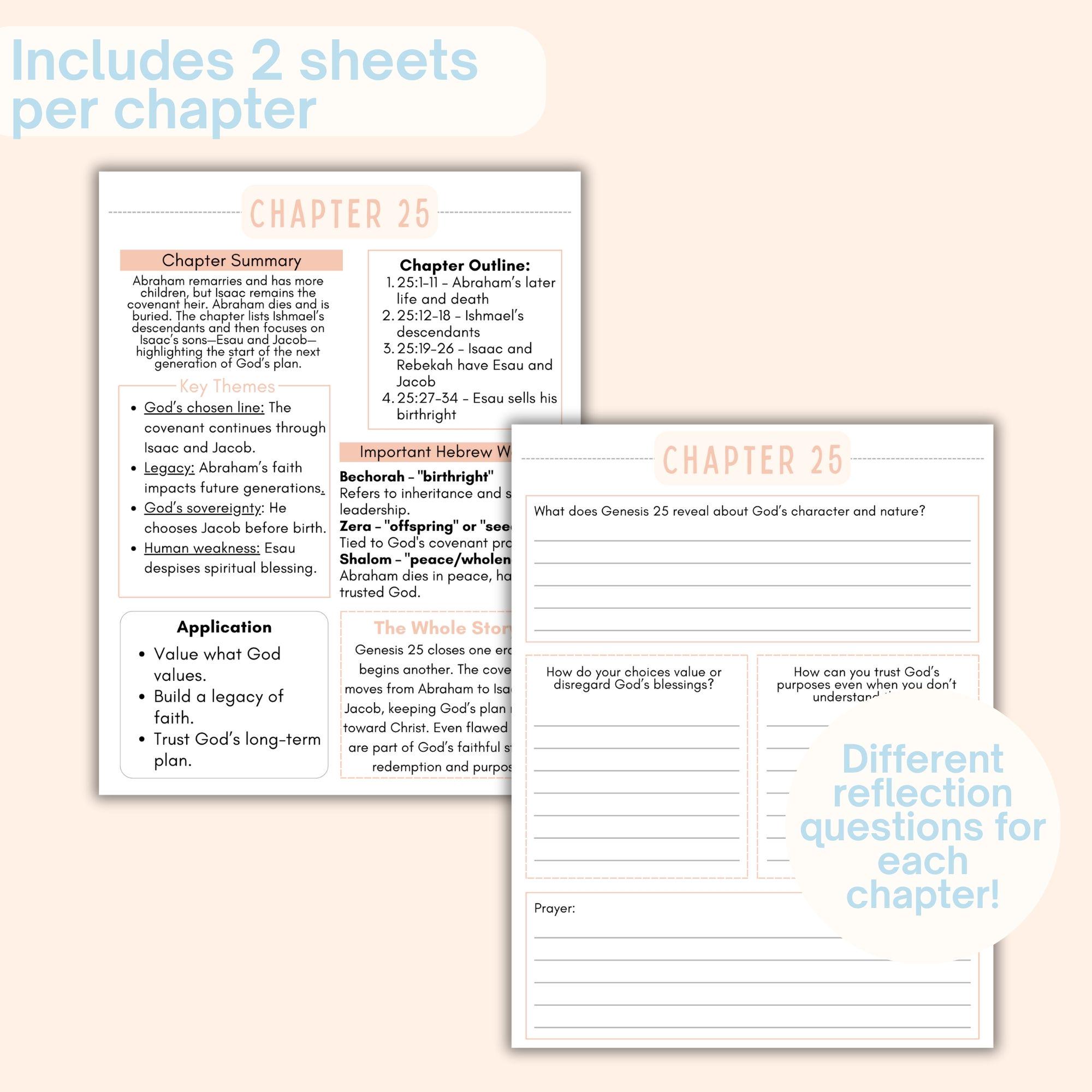 Genesis Bible Study Overview, Genesis Study Guide Journal, Bible ...