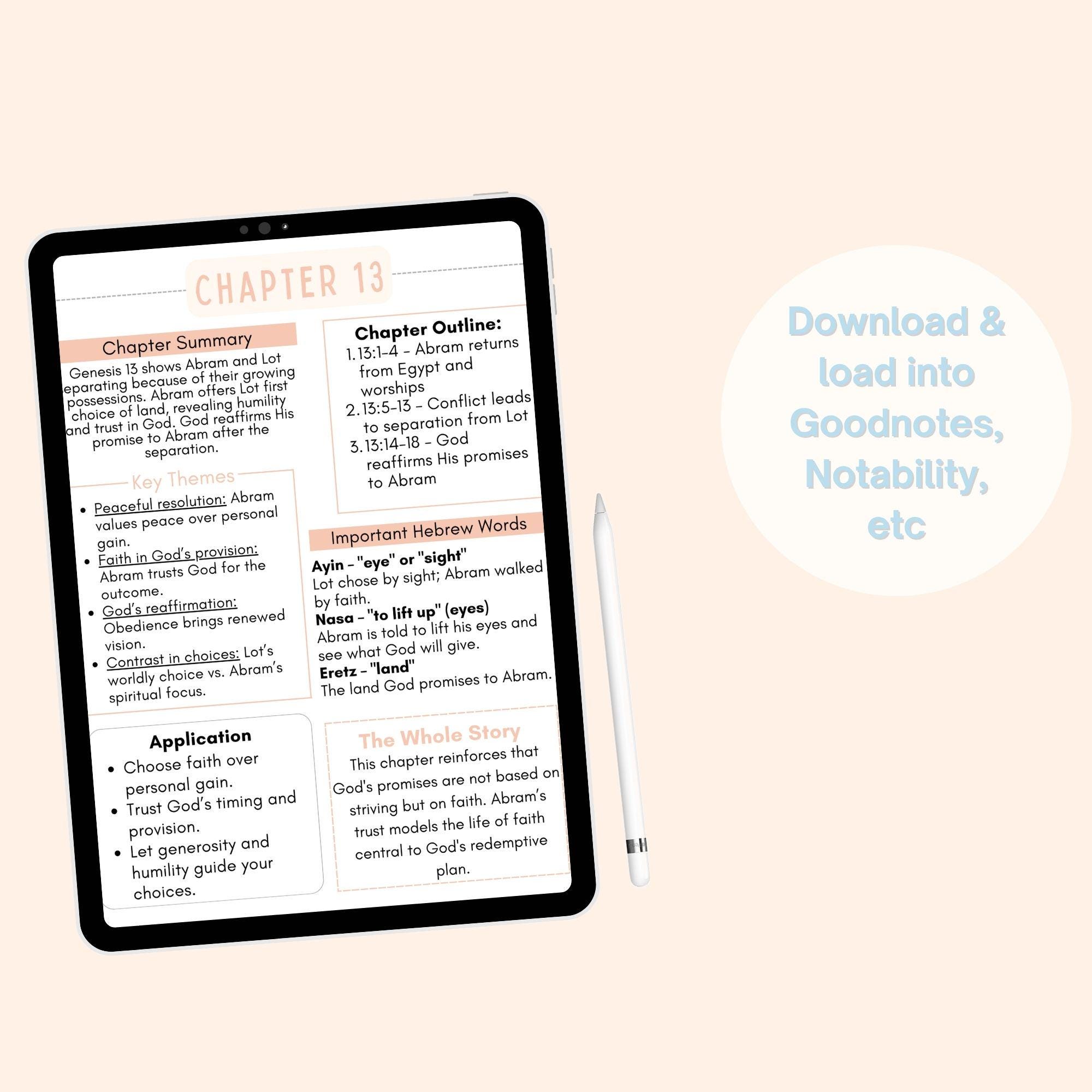 Genesis Bible Study Overview, Genesis Study Guide Journal, Bible ...