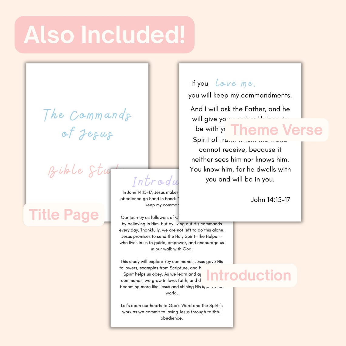 Following Jesus Bible Study, Commands of Jesus, Printable Bible Study ...