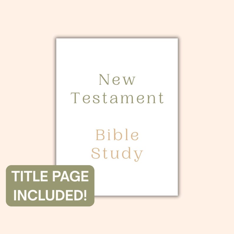 New Testament Book Overviews Boho Bible Study Journal Tip Ins Inserts ...