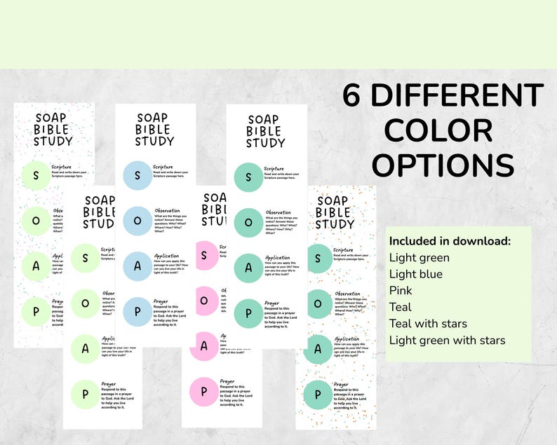 Printable SOAP Bible Study Bookmark | Bible Study Method | Bookmark for ...