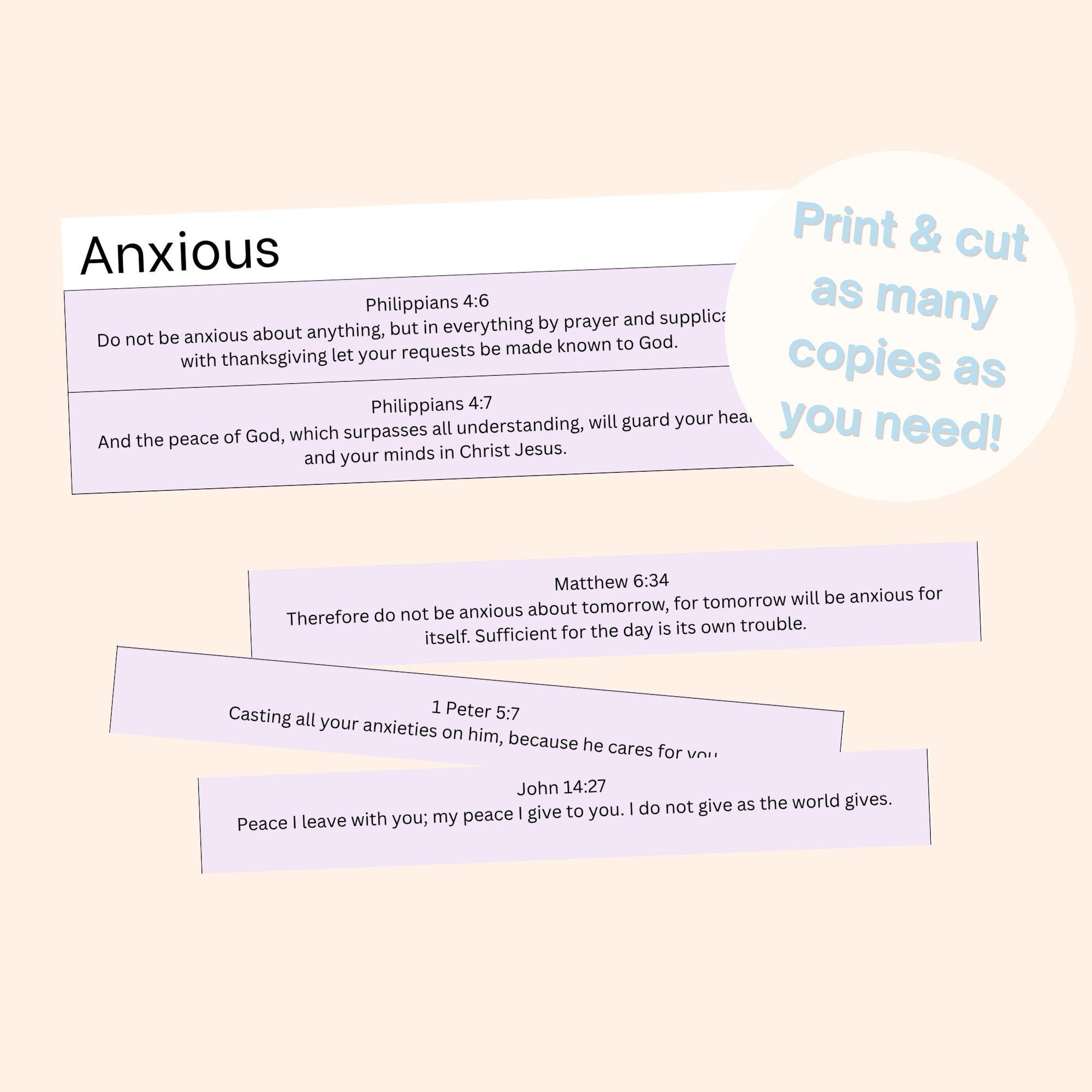 Printable DIY Bible Verse Jar Kit, Bible Verses Emotions Jar, Read Me ...