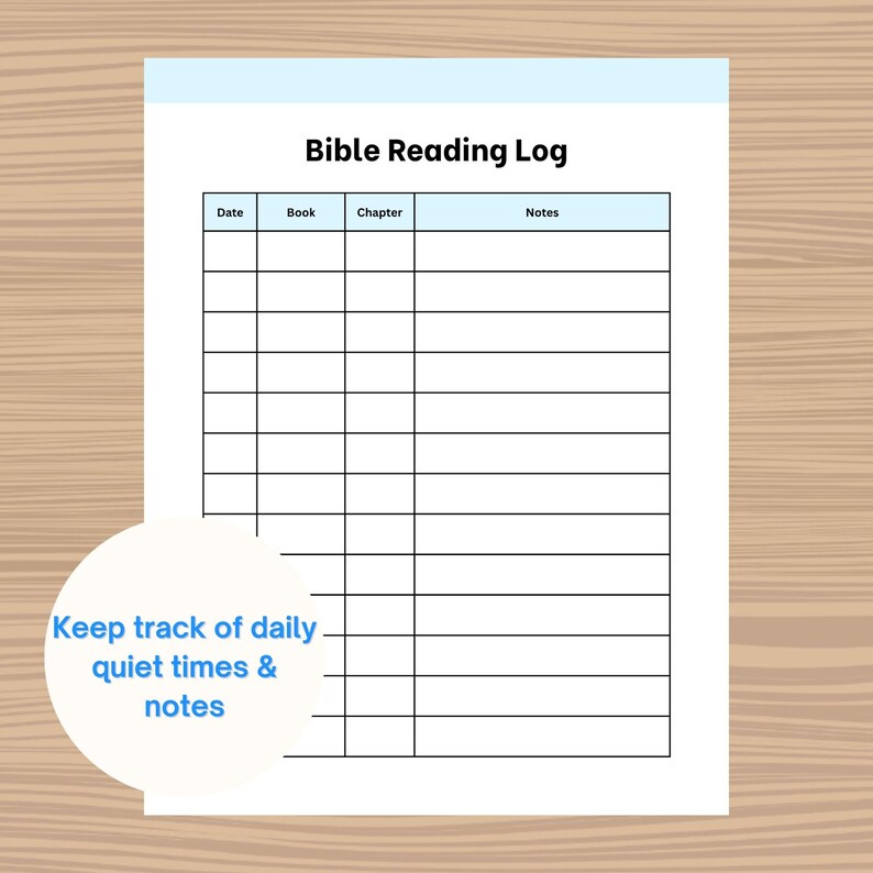 Digital Bible Reading Tracker Faith-based Planner Bible Study Tools ...