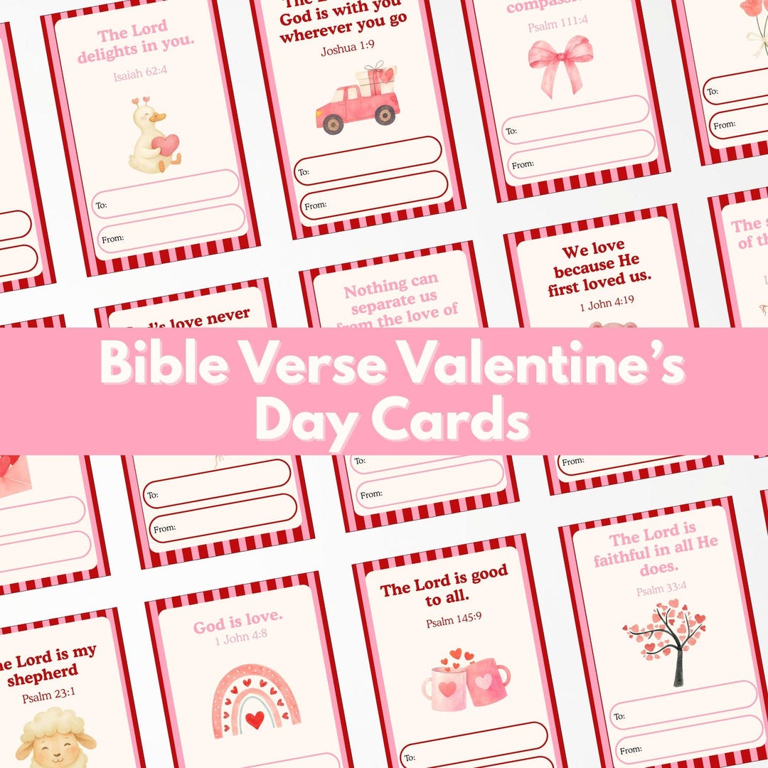 Christian Valentines Cards for Class Bible Verse Valentines Cards ...