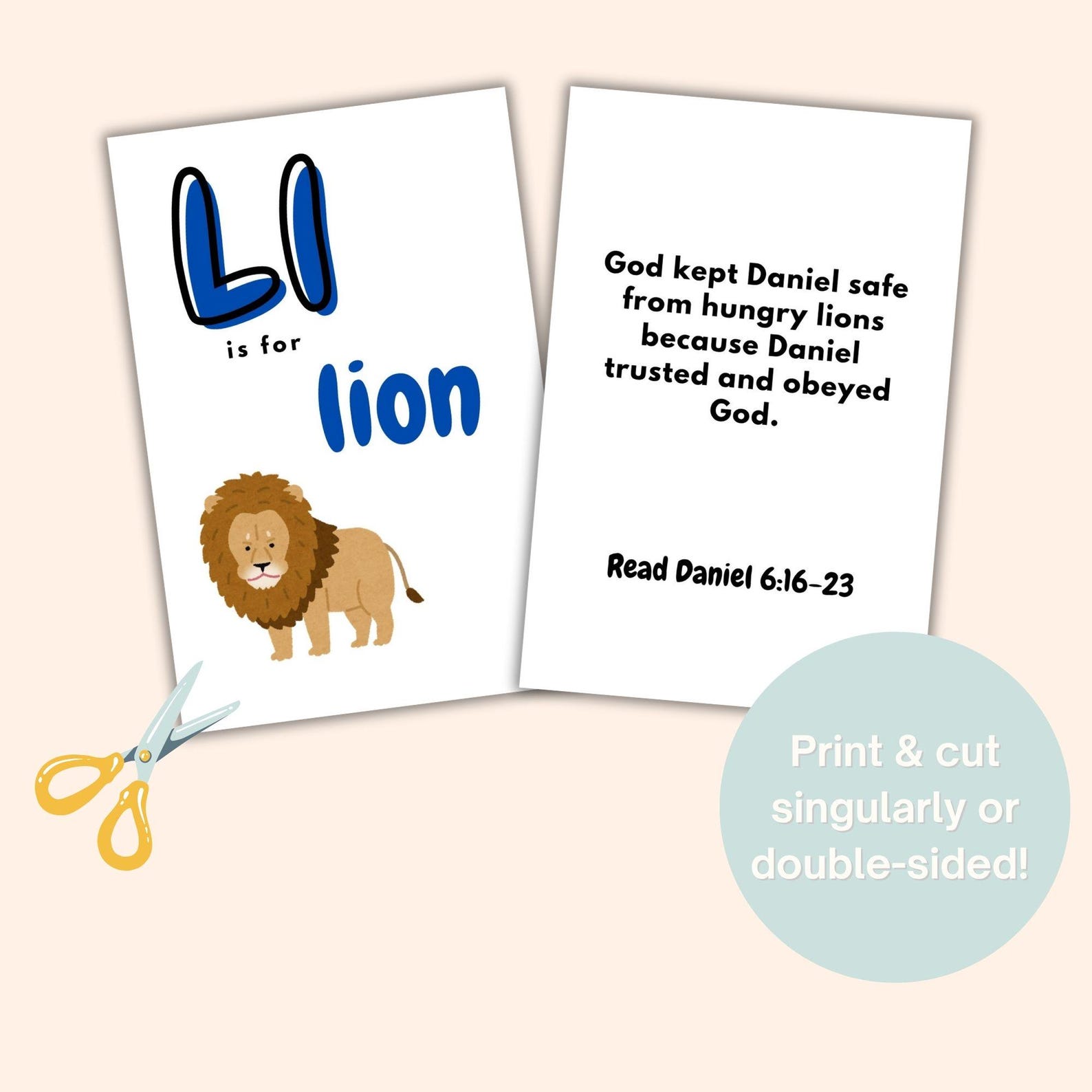 Bible Alphabet Flashcards for Kids, Christian Homeschool ABC Cards ...