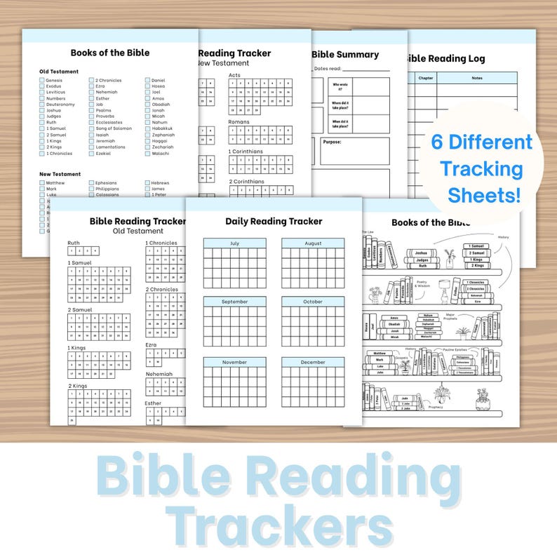 Digital Bible Reading Tracker Faith-based Planner Bible Study Tools ...