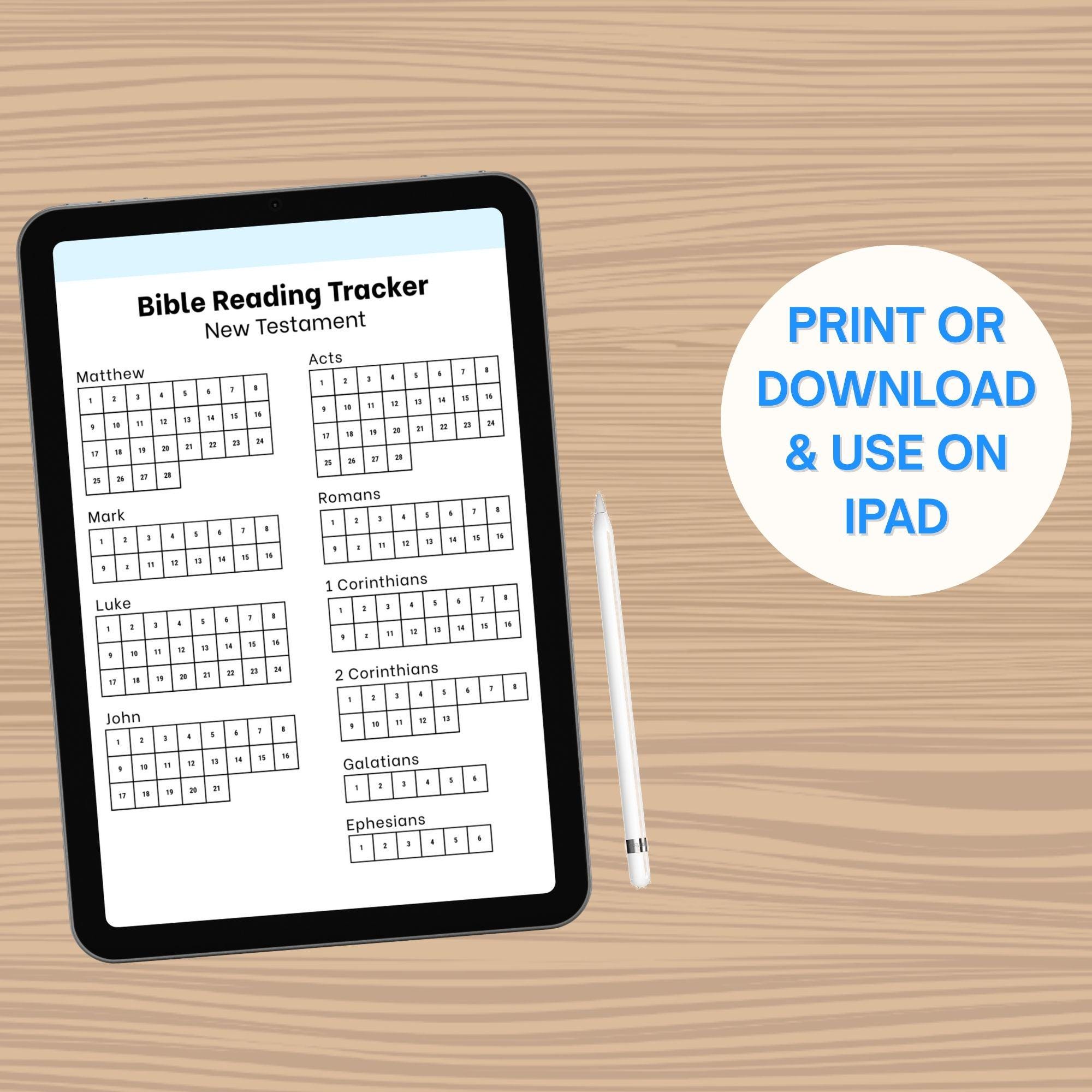 Digital Bible Reading Tracker Faith-based Planner Bible Study Tools ...