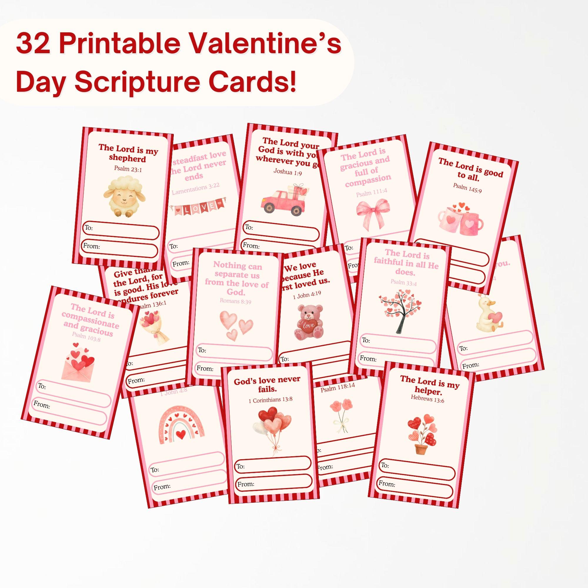 Christian Valentines Cards for Class Bible Verse Valentines Cards ...