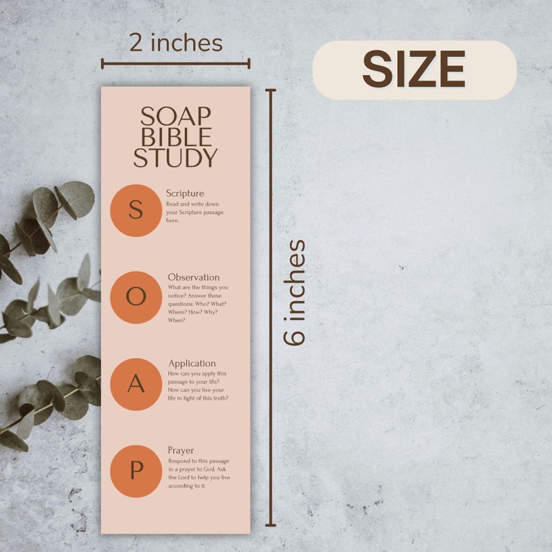 Digital Printable SOAP Method Bible Study Bookmarks, Aesthetic ...