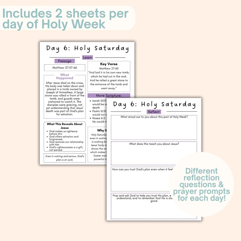 Easter Holy Week Bible Study for Kids Sunday School Lessons Church ...