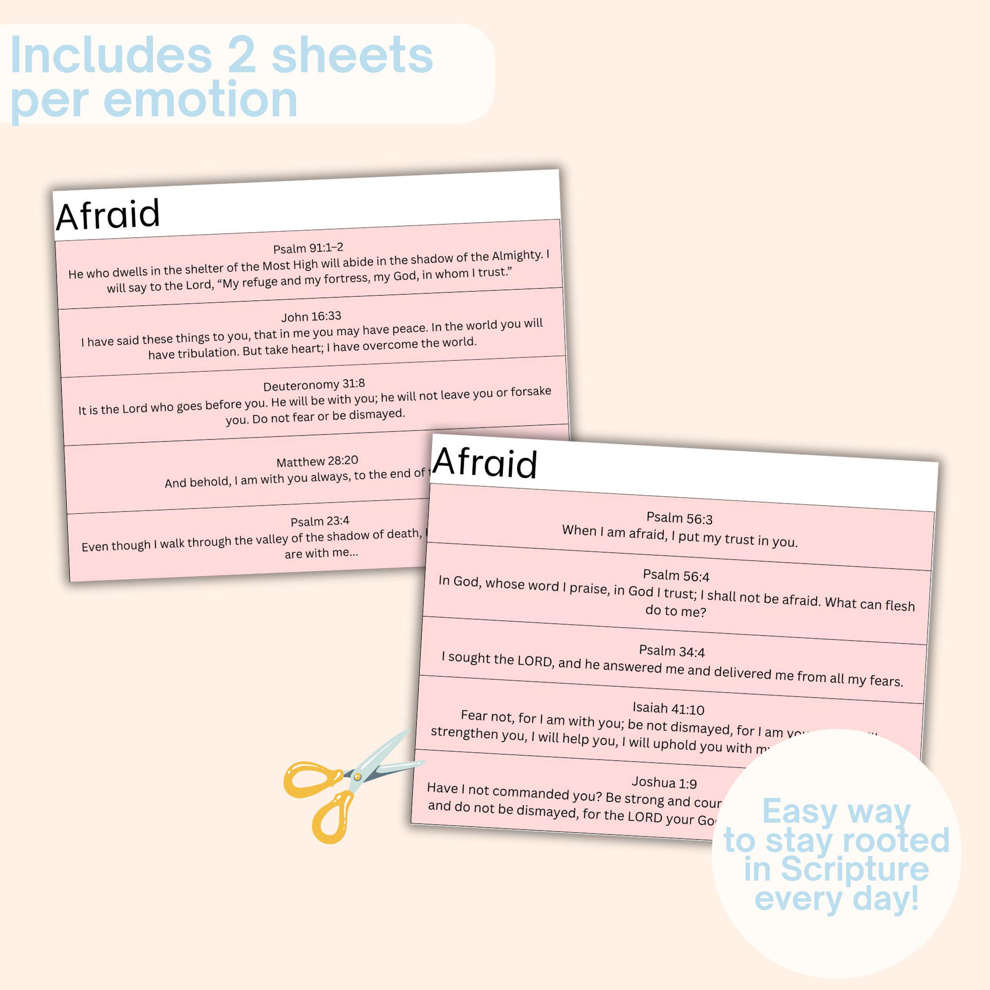 Printable DIY Bible Verse Jar Kit, Bible Verses Emotions Jar, Read Me ...