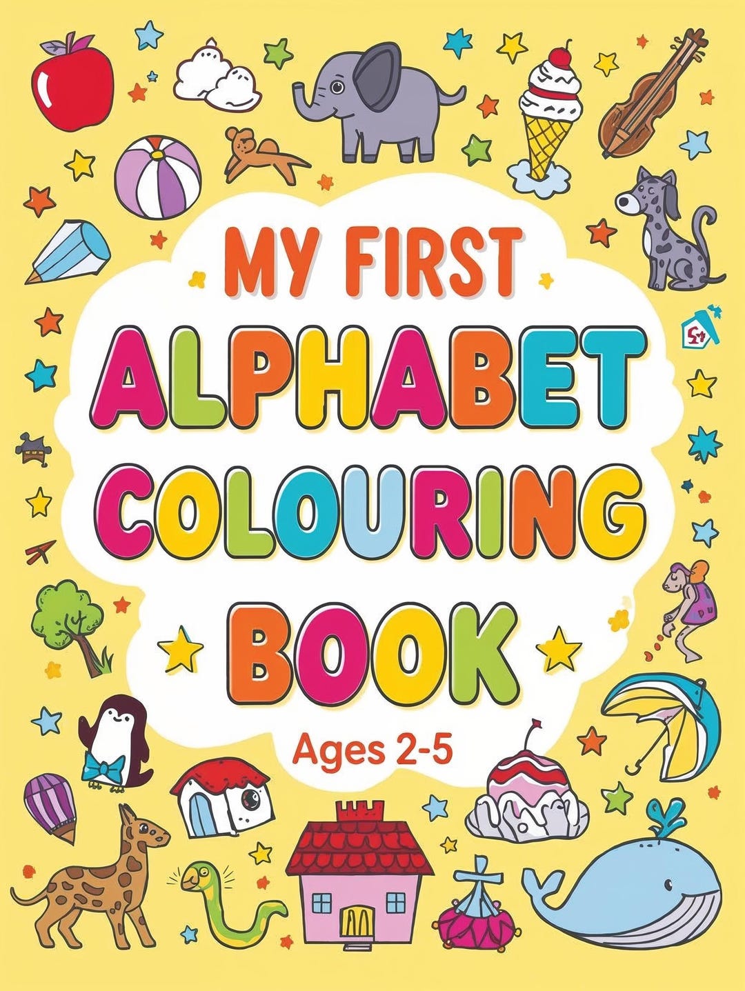 My First Alphabet Colouring Book - Etsy