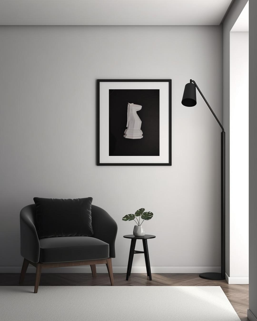 Printable Low-poly Knight Chess Piece | DIY 3D Wall Art | Customizable ...