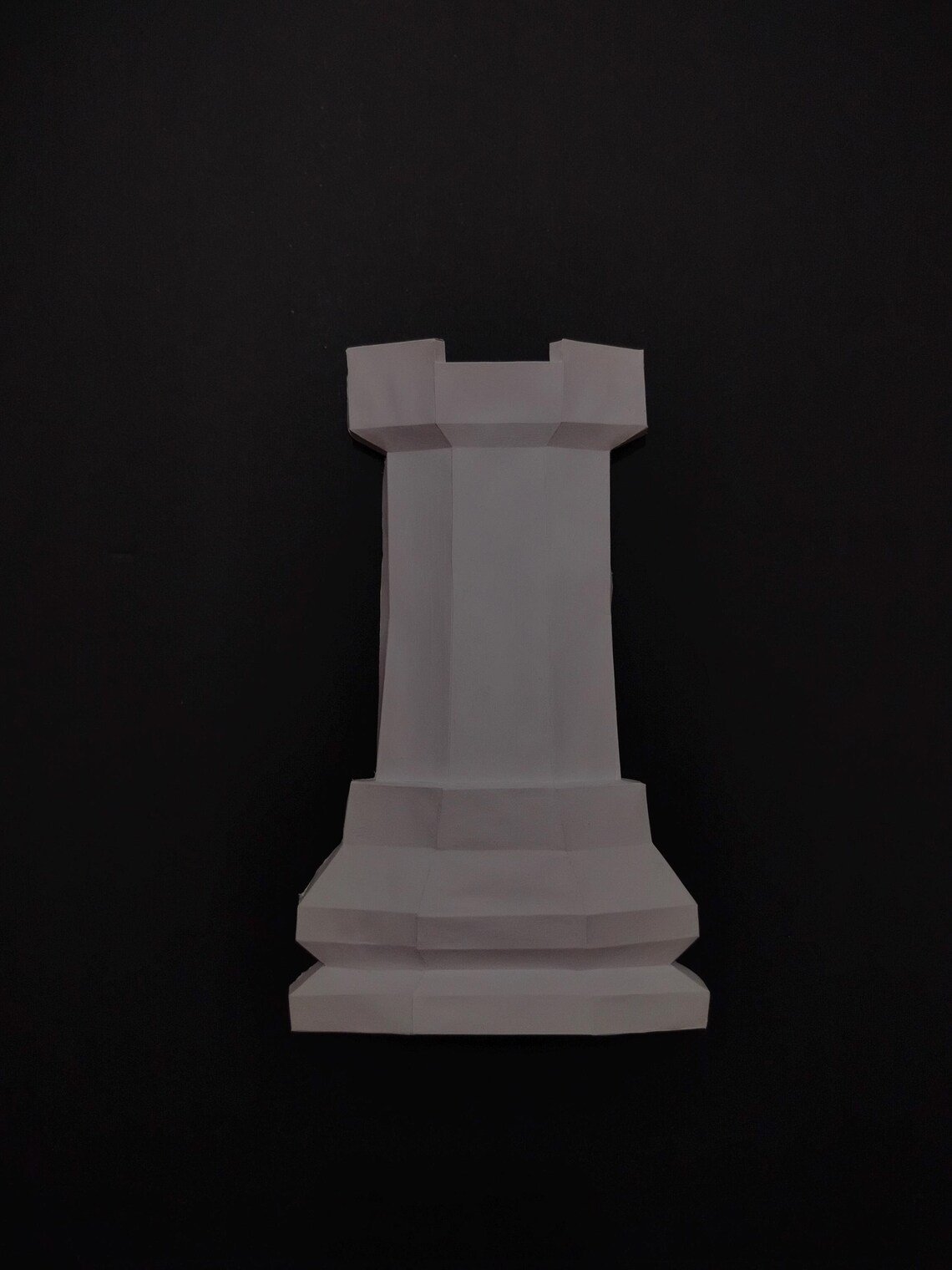 Printable Low-poly Rook Chess Piece | 3D DIY Geometric Papercraft ...