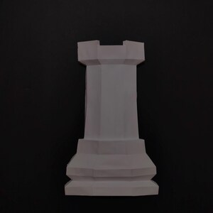 Printable Low-poly Rook Chess Piece | 3D DIY Geometric Papercraft ...