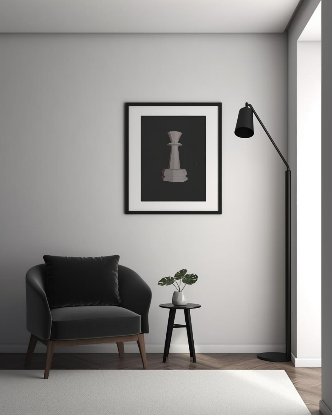 Printable Low-poly Queen Chess Piece | 3D DIY Wall Art | Geometric ...