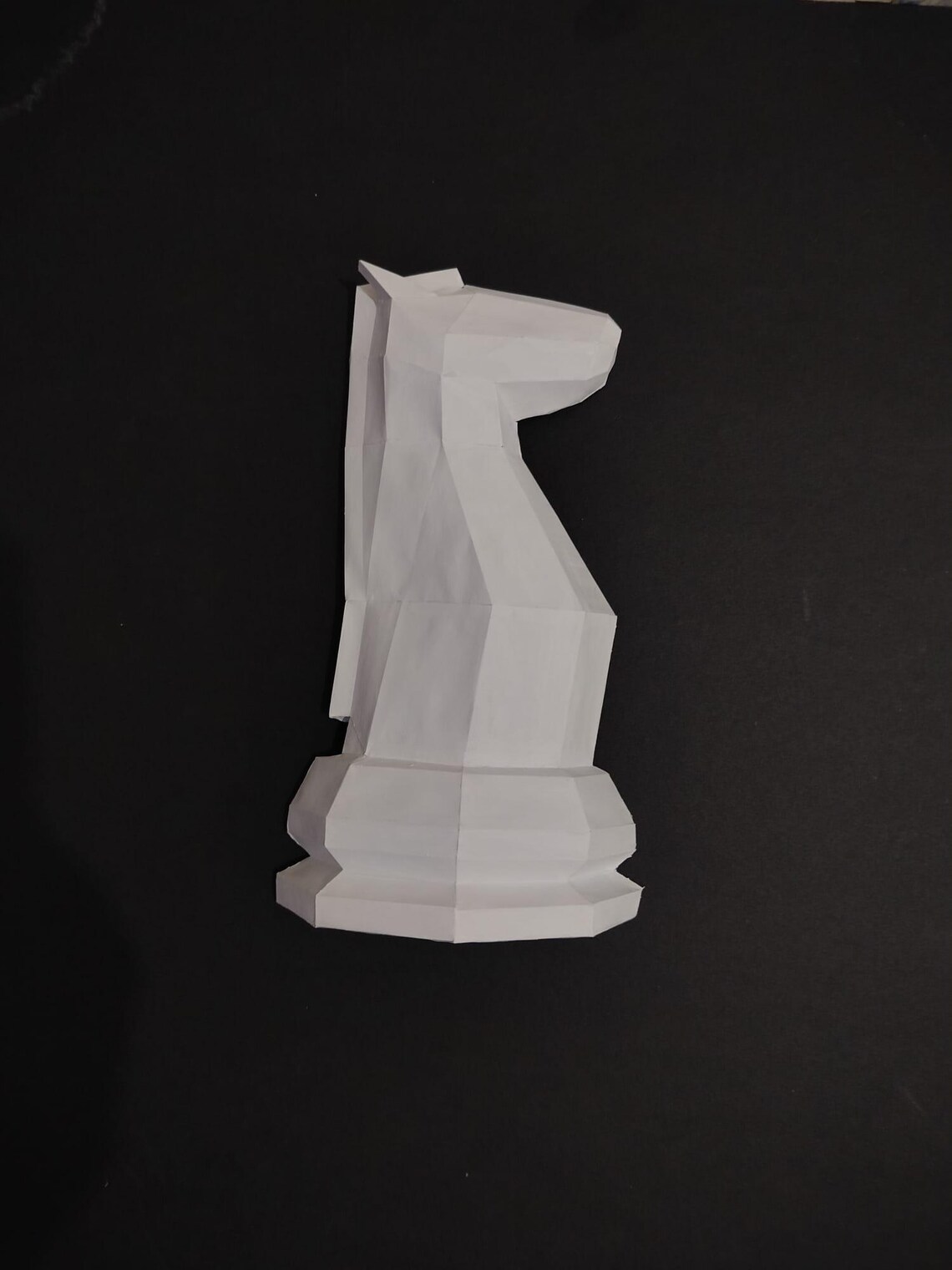 Printable Low-poly Knight Chess Piece | DIY 3D Wall Art | Customizable ...