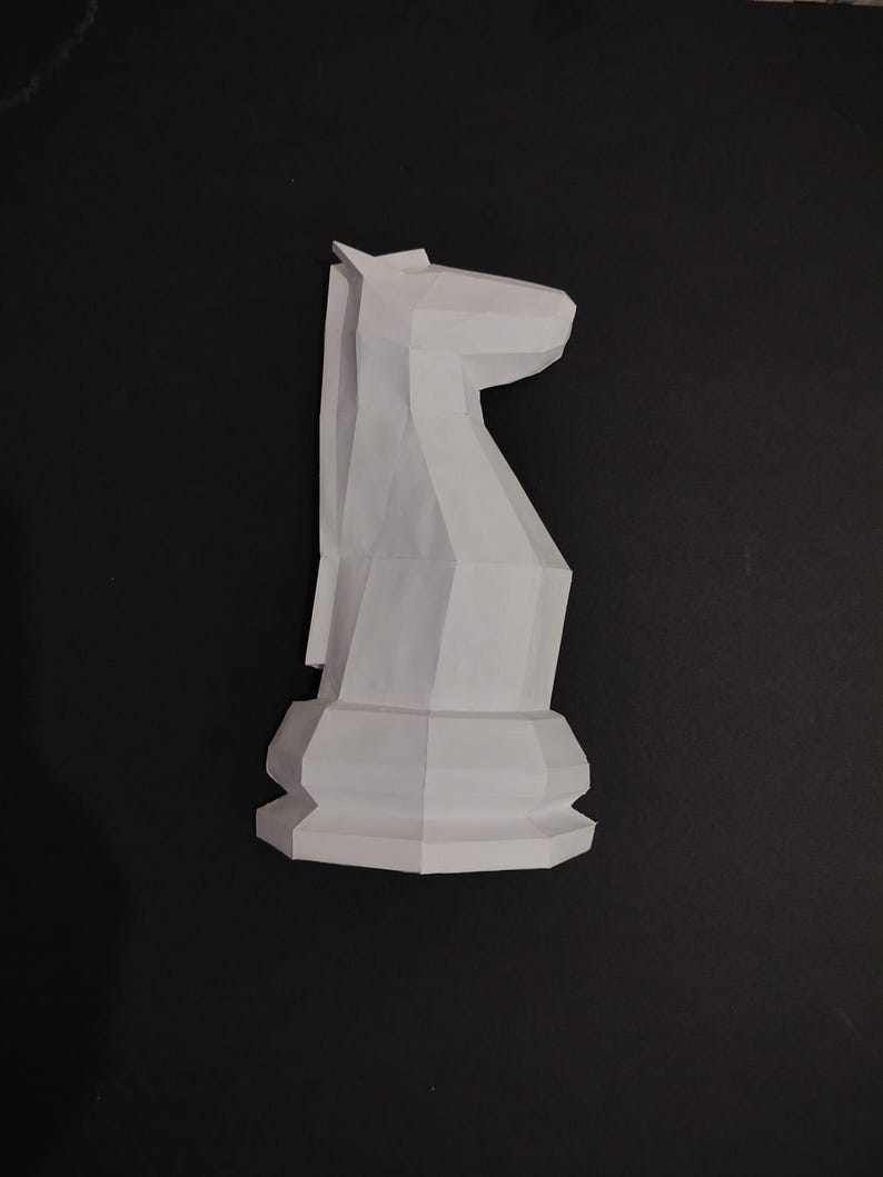 Printable Low-poly Knight Chess Piece | DIY 3D Wall Art | Customizable ...