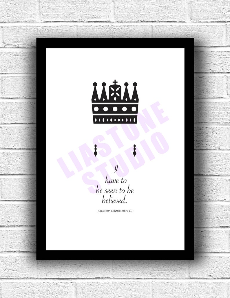 Queen Elizabeth II | Royal | A4 Poster | Instant Download | Digital ...