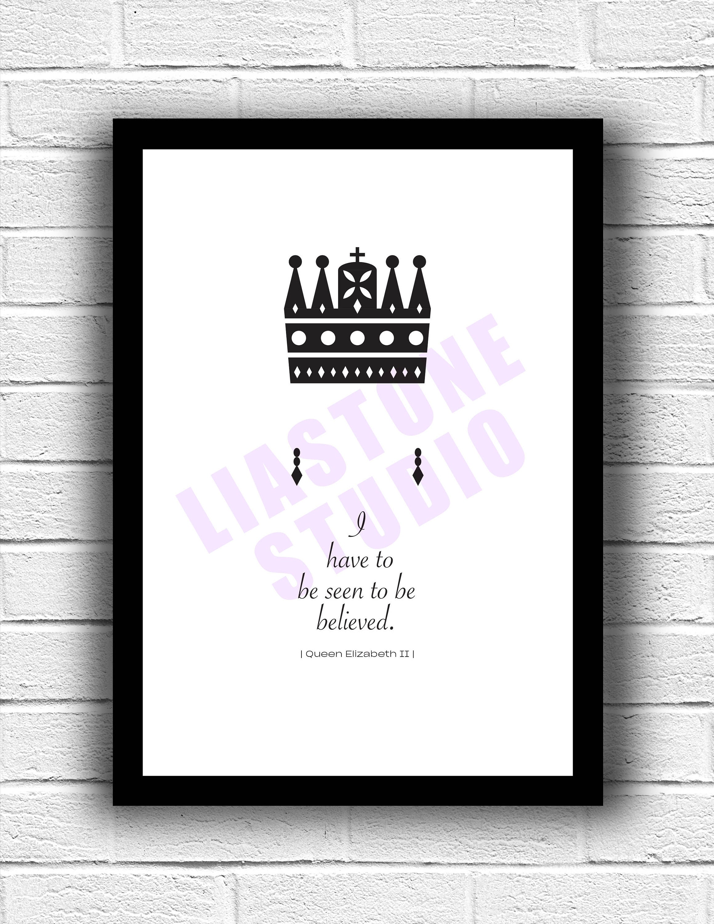 Queen Elizabeth II | Royal | A4 Poster | Instant Download | Digital ...