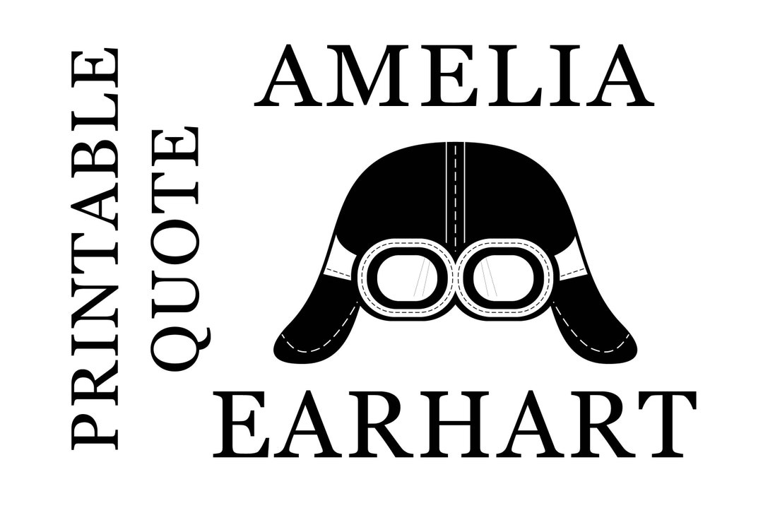 Amelia Earhart | Woman | A4 Poster | Instant Download | Digital Wall ...