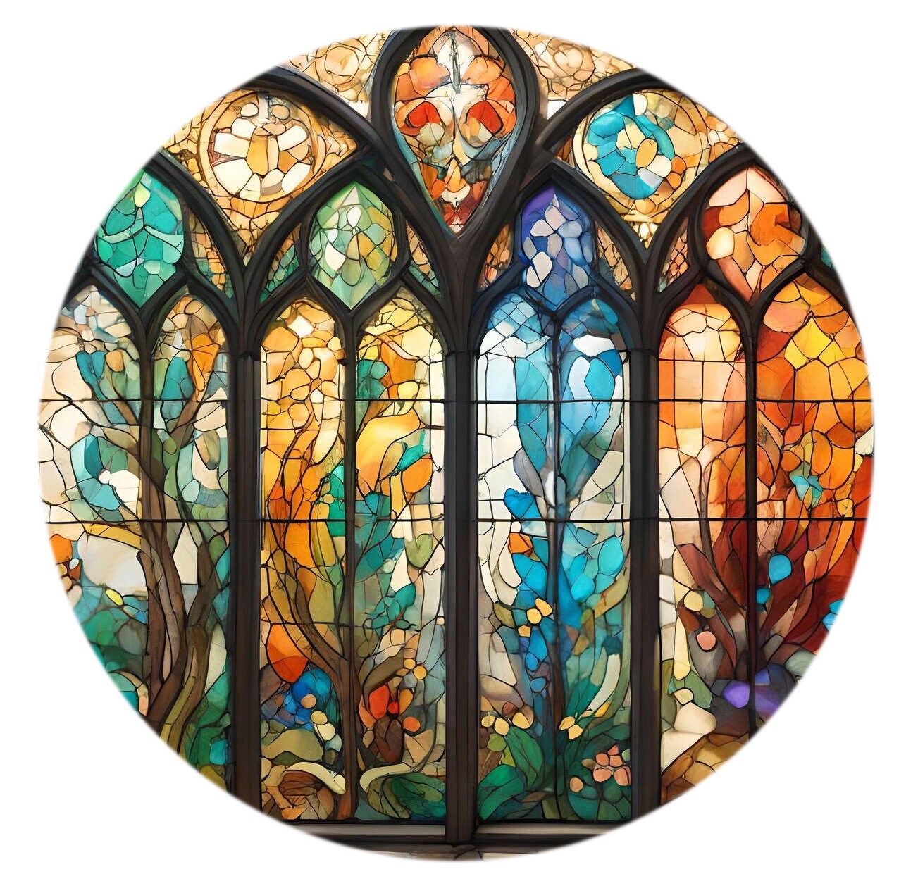 Church Stained Glass | Desktop Wallpaper | Digital | Instant Download ...