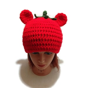 Tomato Bear Hat, Food Hat, Tomato Hat, Bear Hat, Bear Cosplay Hat ...