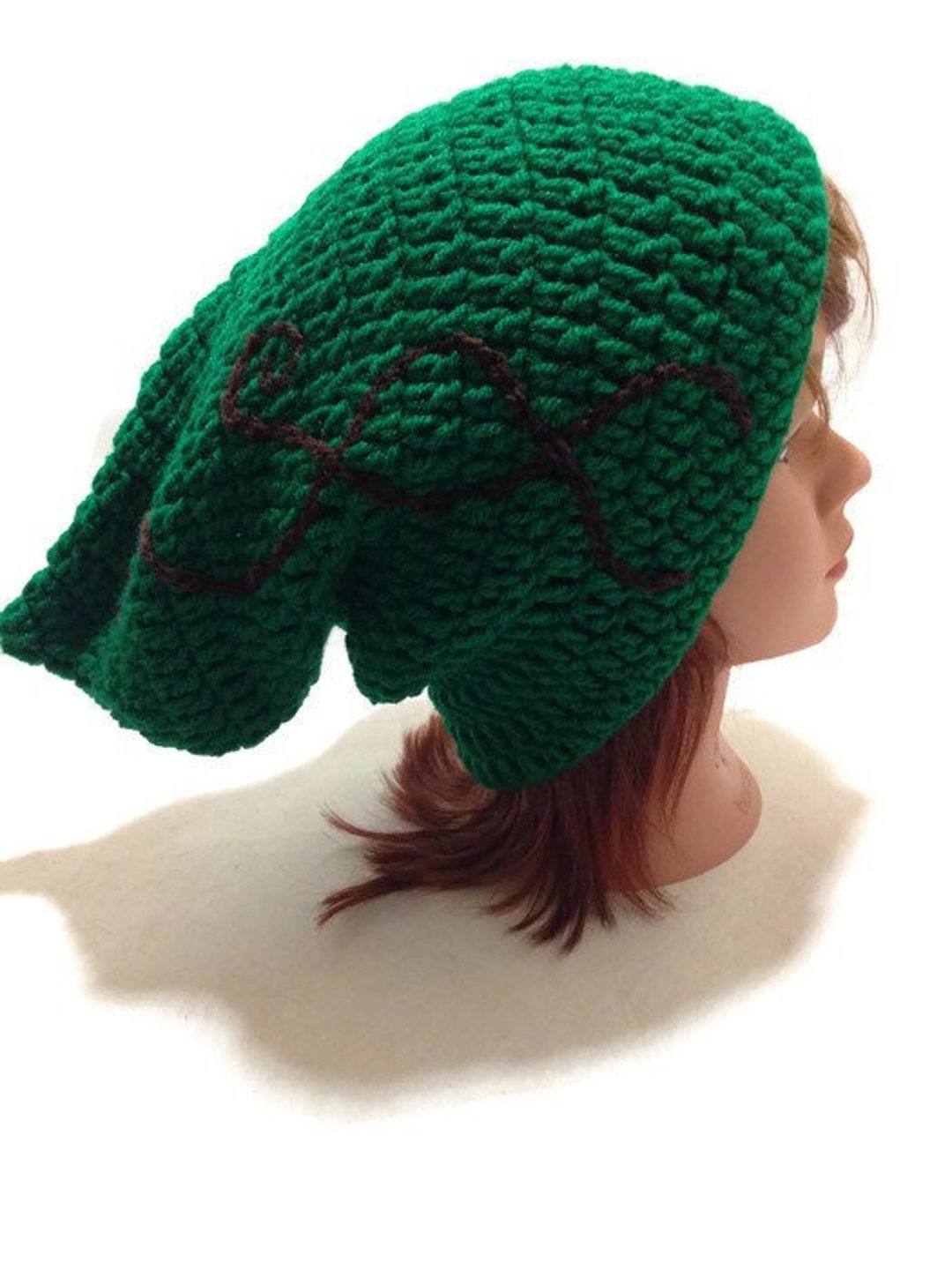 Green Elven Slouchy Beanie, Pointed Pixie Hat, Wood Elf Beanie, Elven ...