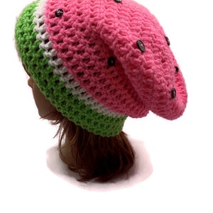 Watermelon Hat, Watermelon Slouchy Hat, Watermelon Beanie, Fruit Hat ...