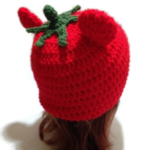 Tomato Bear Hat, Food Hat, Tomato Hat, Bear Hat, Bear Cosplay Hat ...