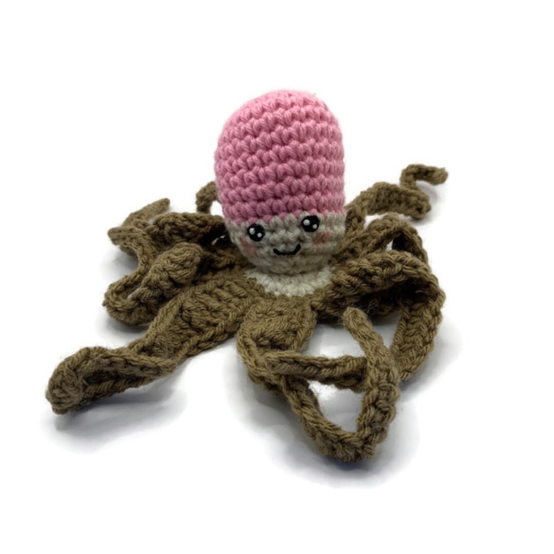 Ice Cream Octopus, Crochet Octopus Plushie, Desk Buddy, Weird Gifts ...