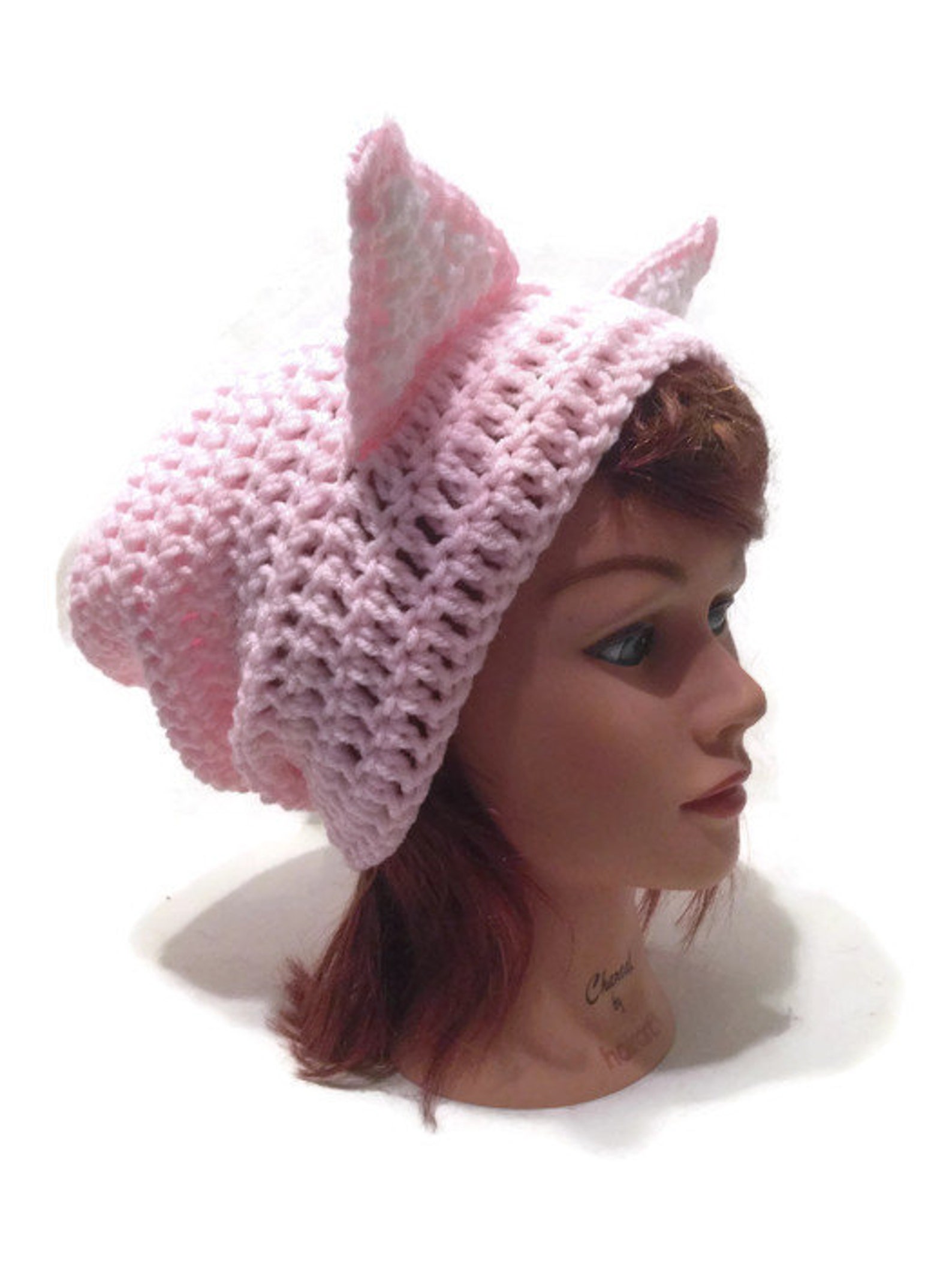 Pink Cat Hat Pink Cat Hat Pastel Pink Cat Hat Cat Ears - Etsy