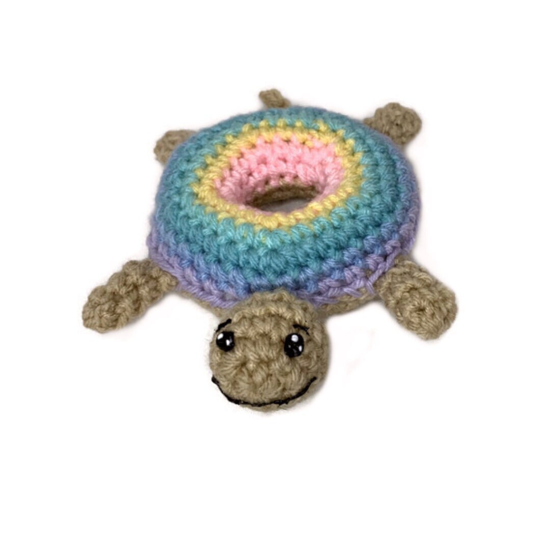 Donut Turtle Plushie, Crochet Donut Plush, Desk Buddy, Weird Gifts, Kawaii Plushies, Pastel ...