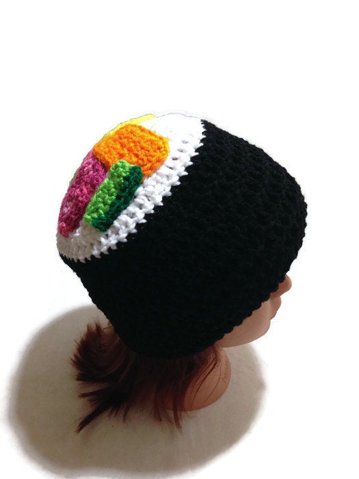 Sushi Hat Sushi Roll Beanie Kawaii Sushi Hat Crochet | Etsy