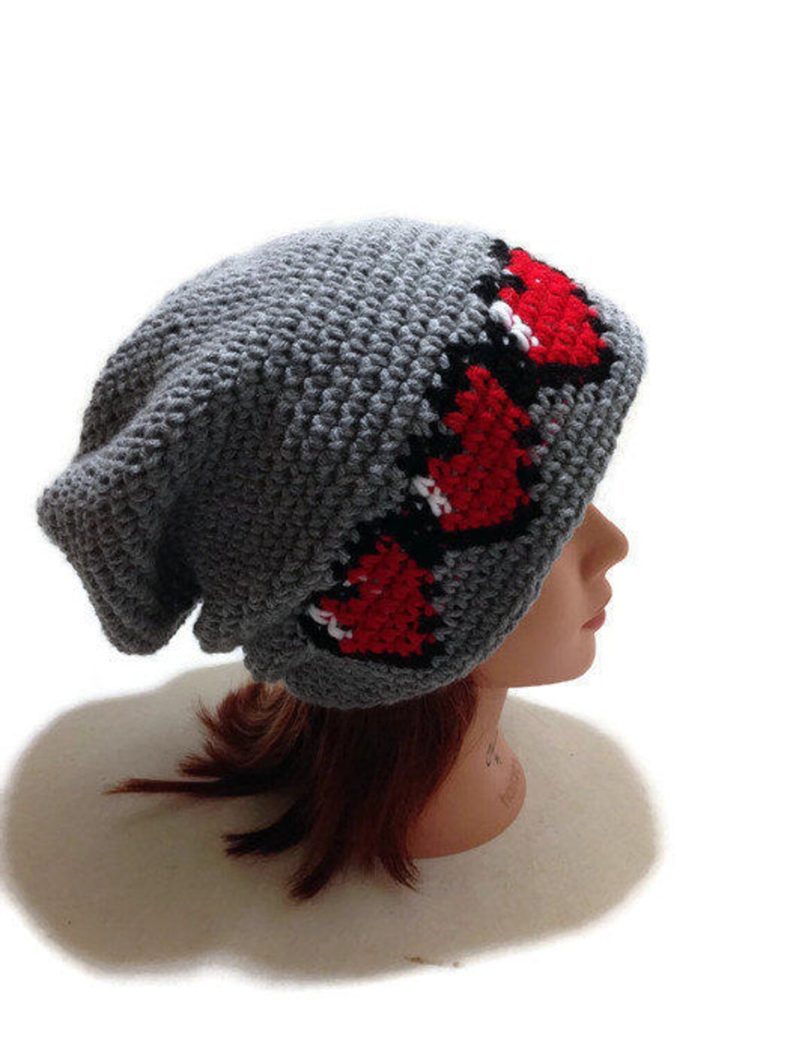 Pixel Heart Crochet Hat Pattern 8 Bit Pattern PDF Crochet - Etsy