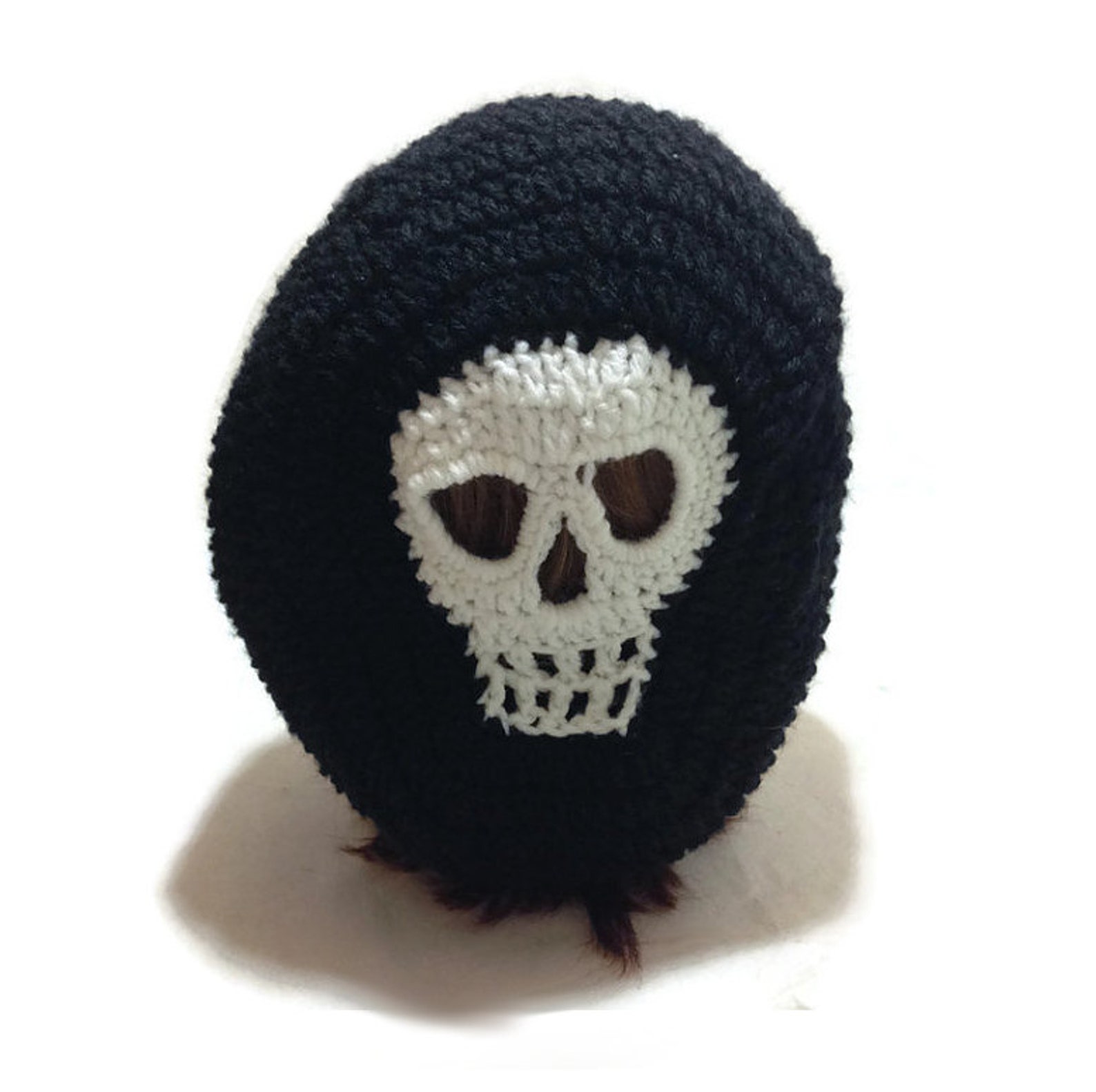Skull Tam Slouchy Skull Hat Skeleton Beanie Crochet Slouchy Hat Skull ...