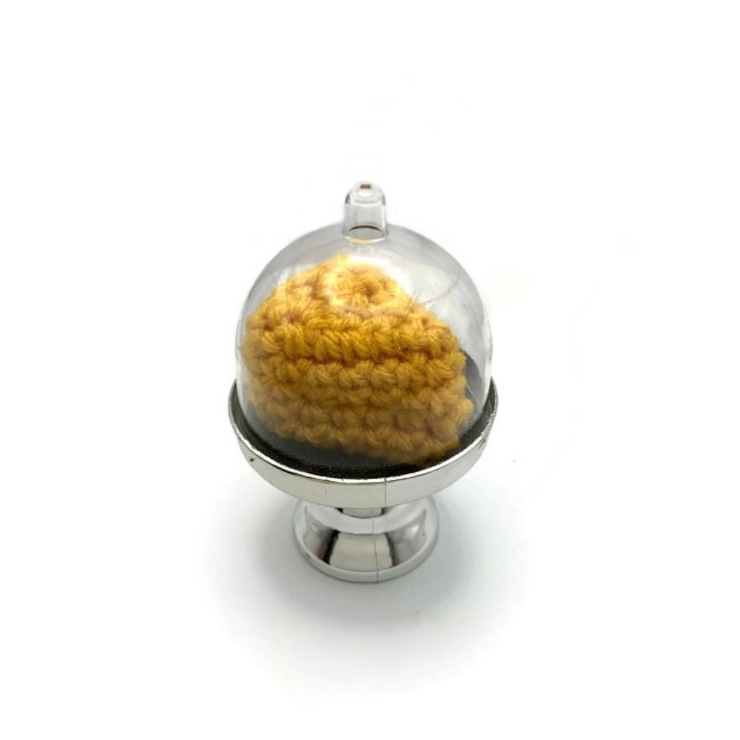 Decorative Cheese, Cheese Fiber Art, Faux Bell Jar Cheese, Crochet ...