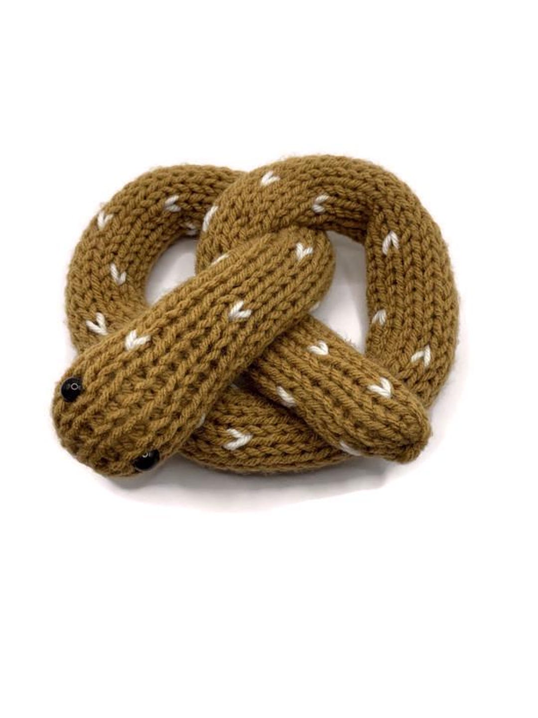 Pretzel Snake Plushie, Food Animal Plush, Snake Plushie, Kawaii Decor ...